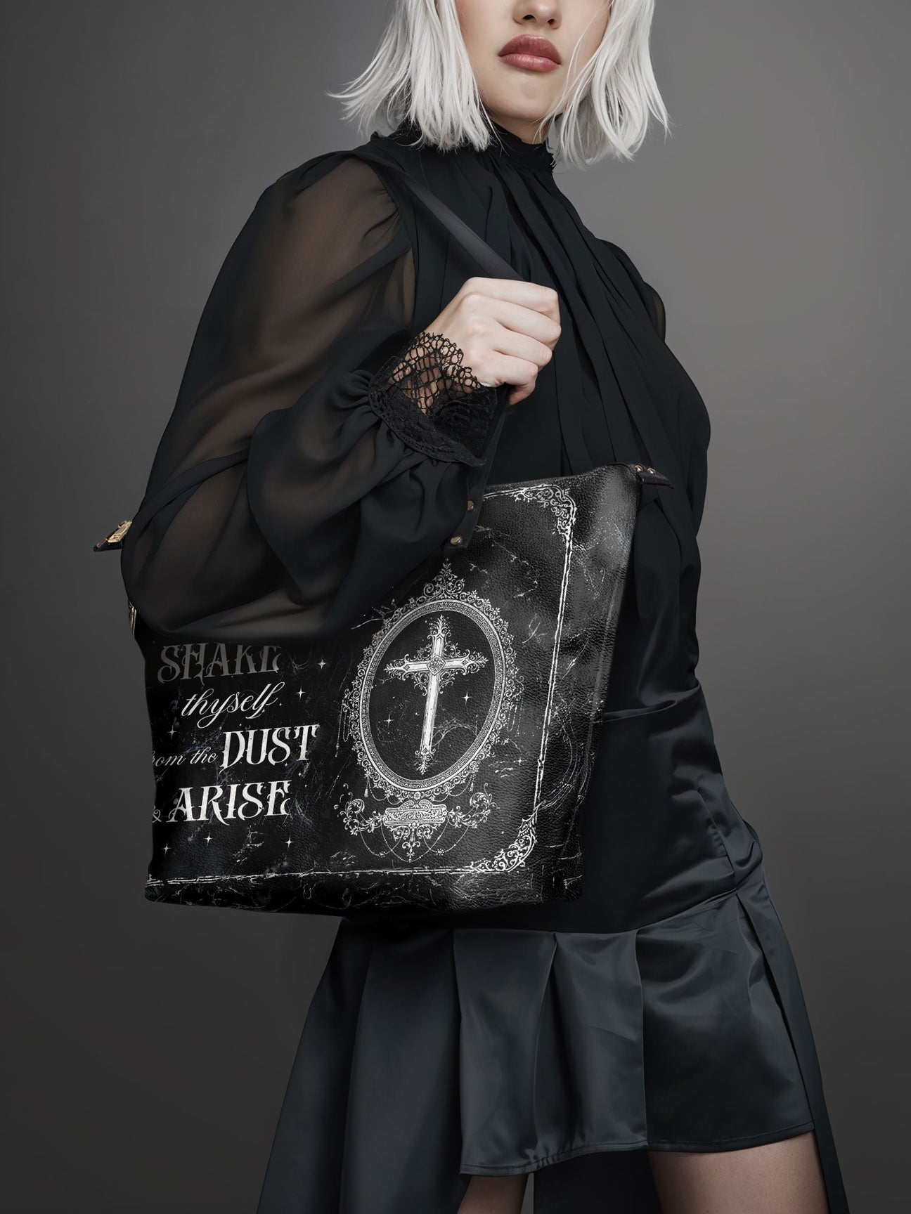 "Dustveil" Leather Tote Bag The Final 300 Deal – Skullette